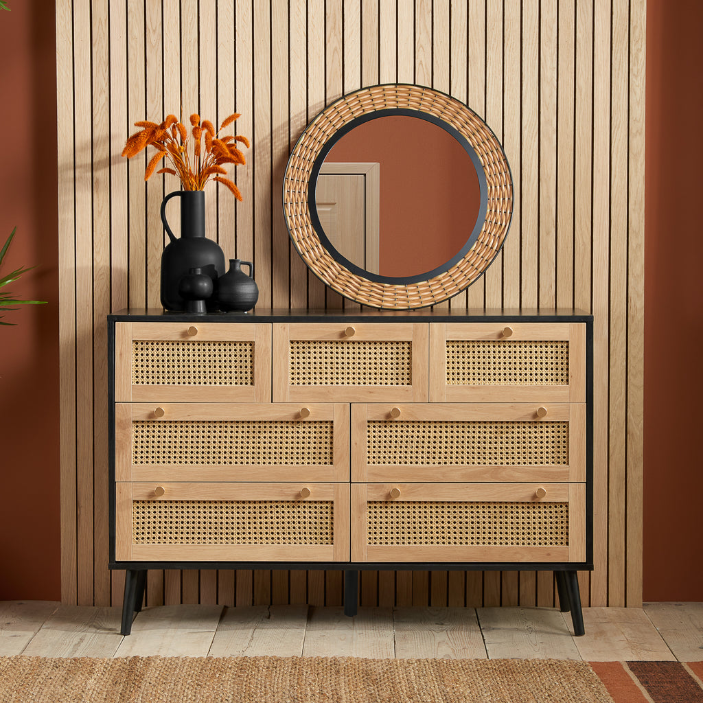 Reine 7 Drawer Rattan Chest – The Bed Post
