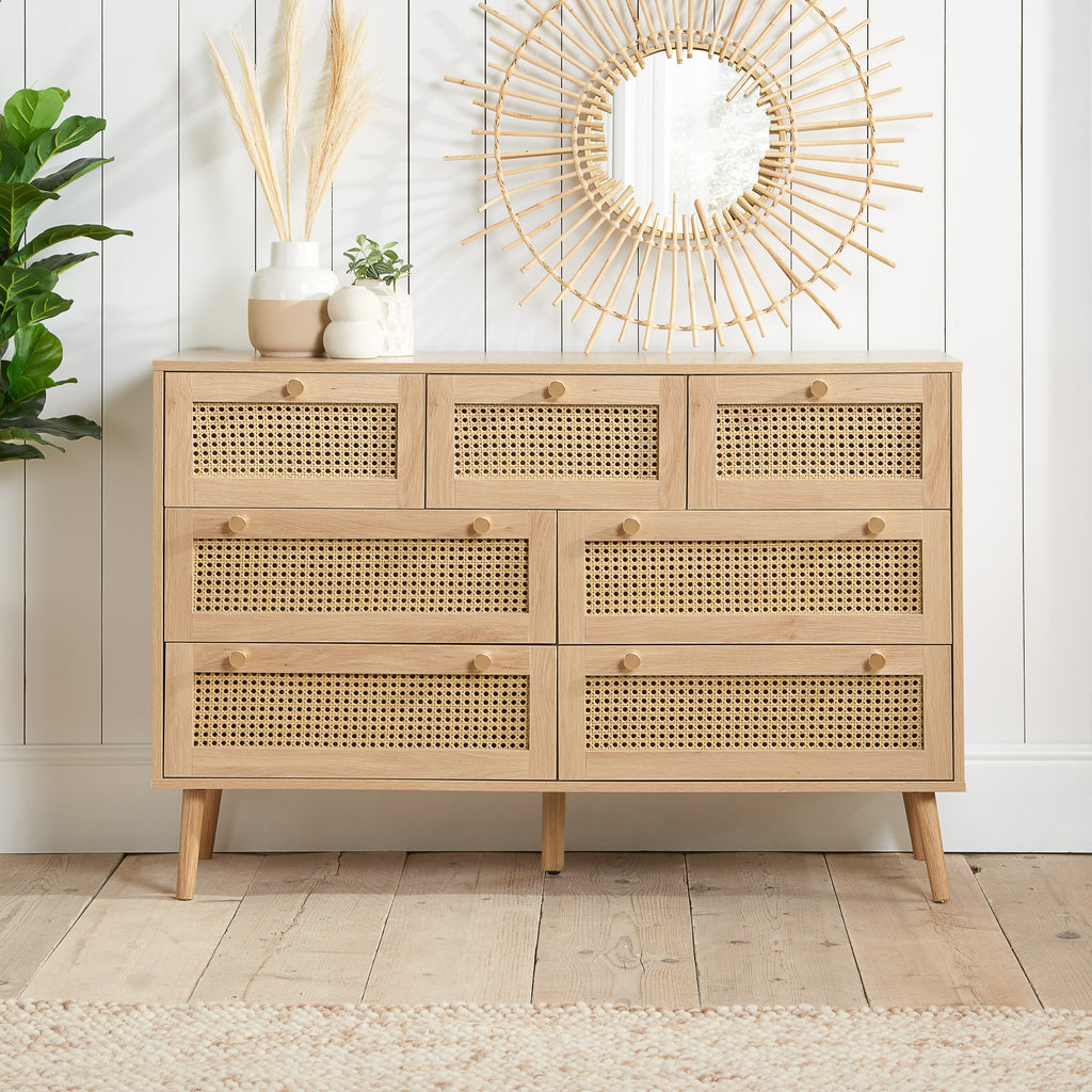 Reine 7 Drawer Rattan Chest – The Bed Post