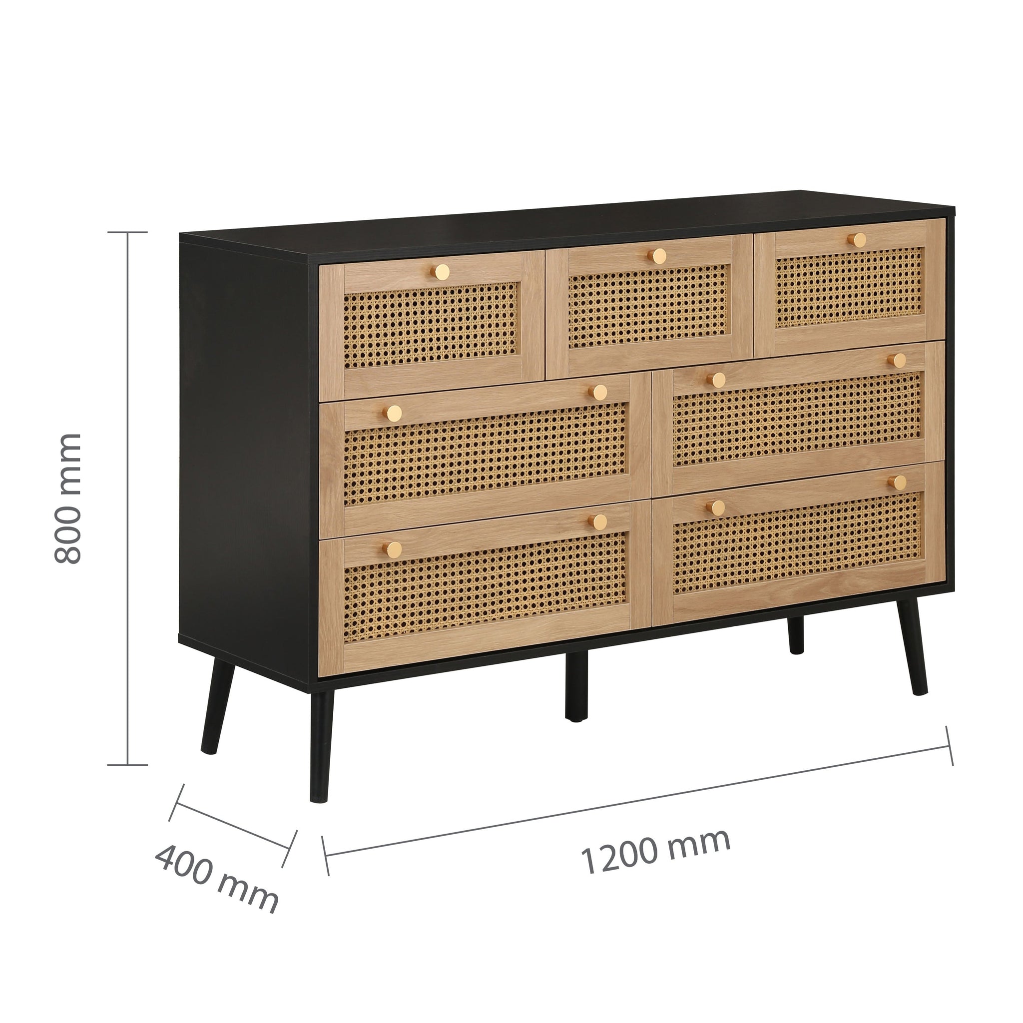 Reine 7 Drawer Rattan Chest – The Bed Post