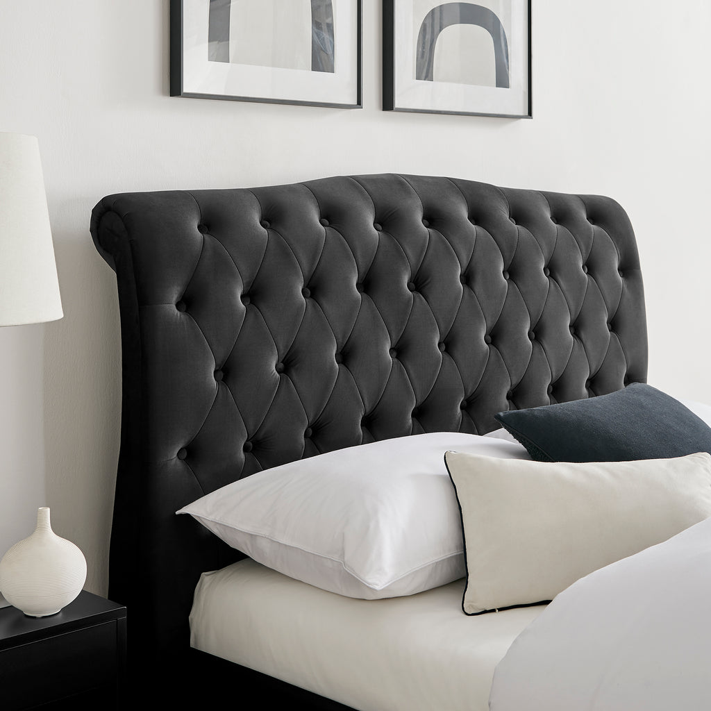 Whiteley Bedstead in Black – The Bed Post