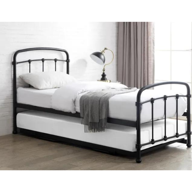 Vicenza Metal Guest Bed in Sand Blasted Black Finish – The Bed Post