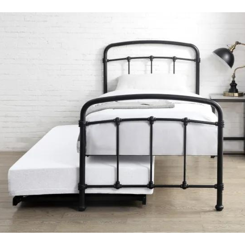 Vicenza Metal Guest Bed in Sand Blasted Black Finish – The Bed Post